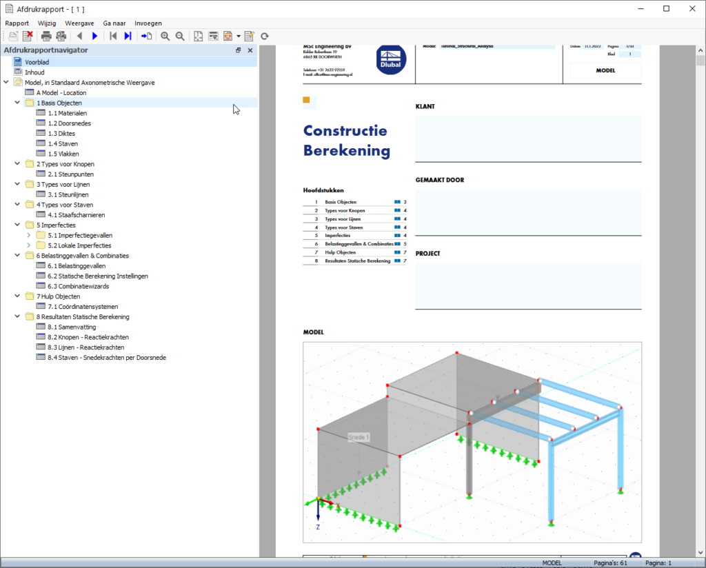 Rapportage Maken - Rekensoftware voor constructeurs en ingenieurs